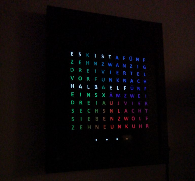 DIY Word Clock with Arduino and NeoPixel - Techniccontroller